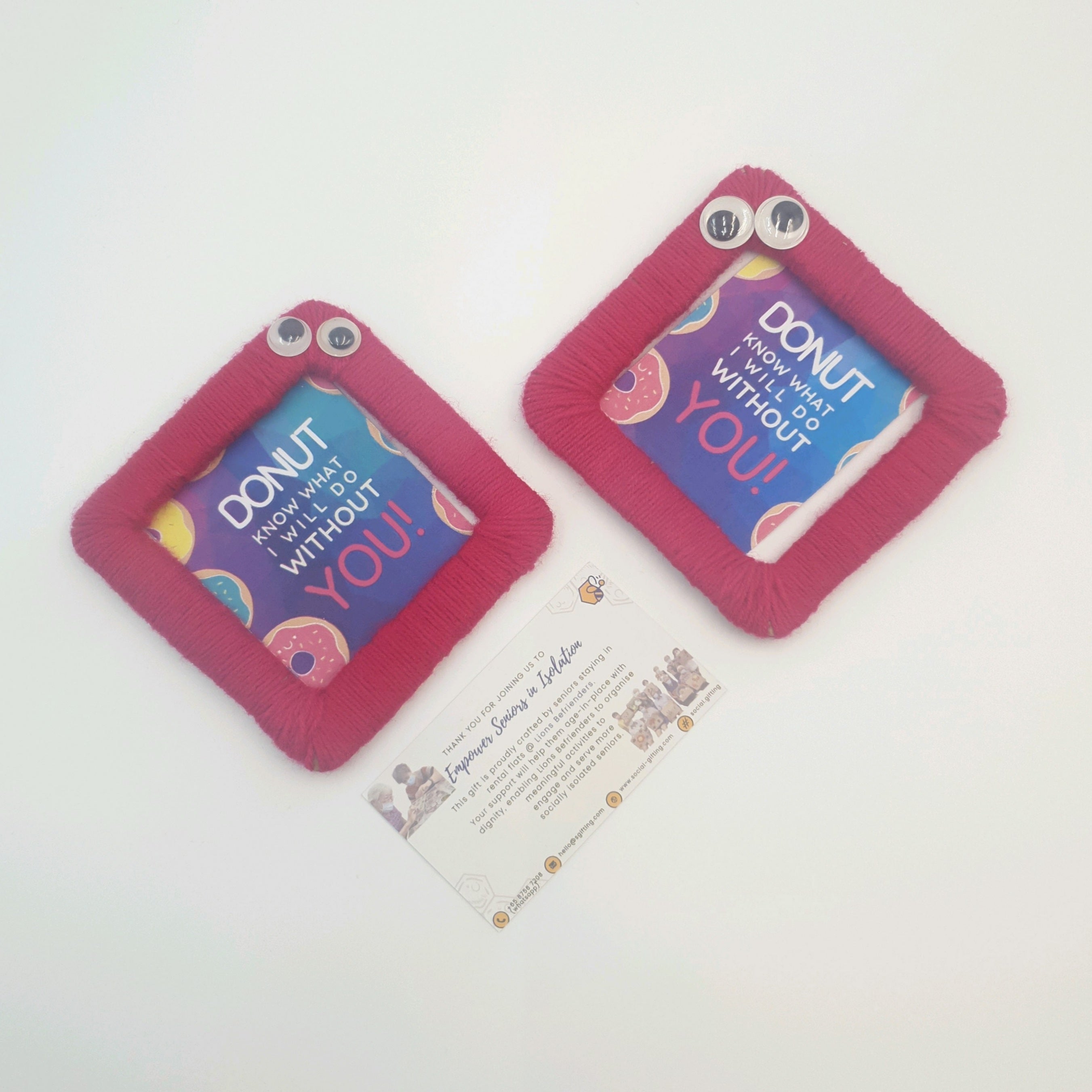 Magnetic Yarn Wrapped Photo Frame with Quote – Social Gifting ...