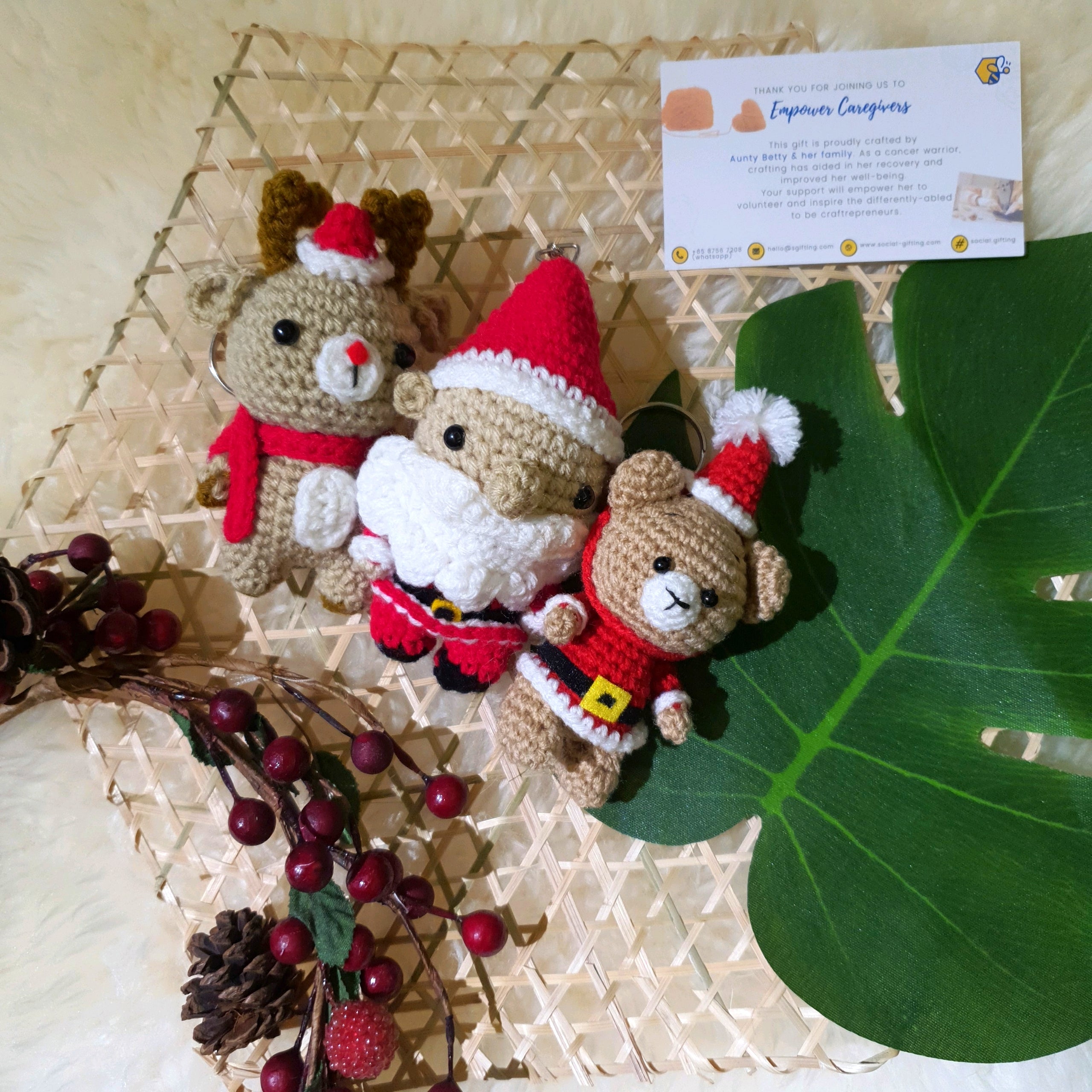 Hand Crocheted Christmas-Themed Key Ring – Social Gifting / SGifting ...
