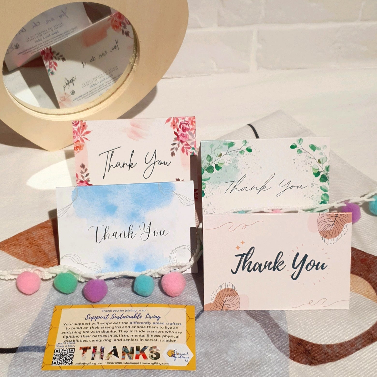 Thank You Card with Handwritten Message – Social Gifting / SGifting Pte Ltd