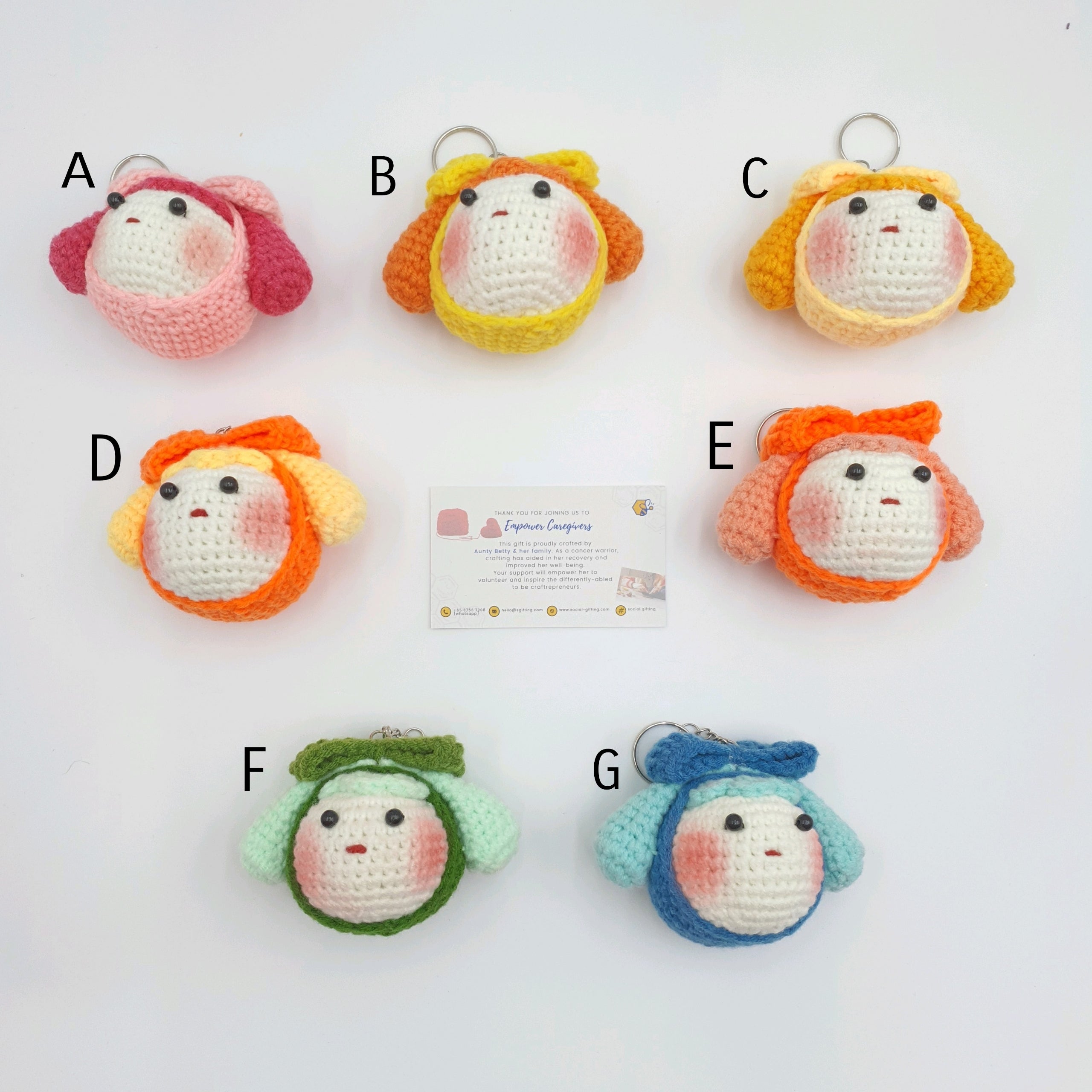 Hand Crocheted Doll Keyring – Social Gifting / SGifting Pte Ltd