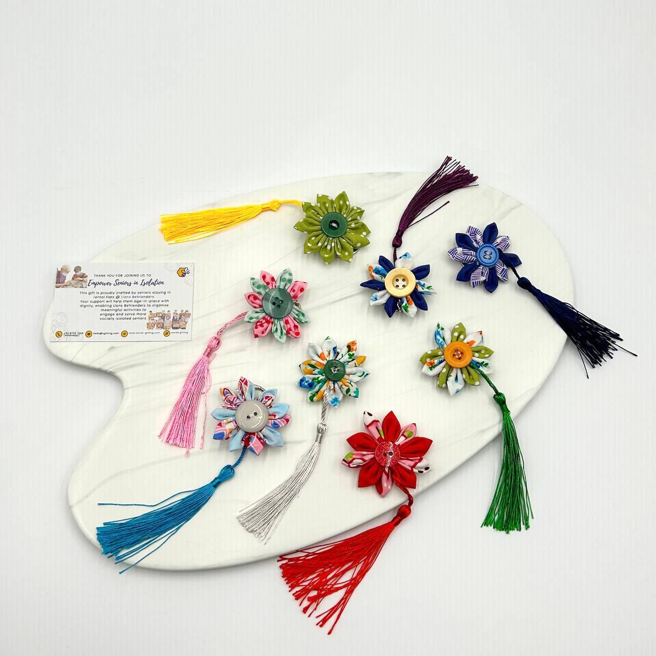 Hand Sewn Flower Keychain – Social Gifting / SGifting Pte Ltd